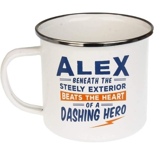 Enamel Personalised Coffee Mug Alex | Mugs | FabFinds