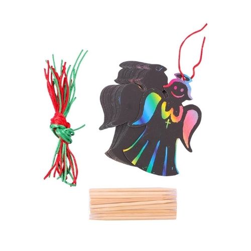 Christmas Angel Scratch Art 24 Pack - FabFinds