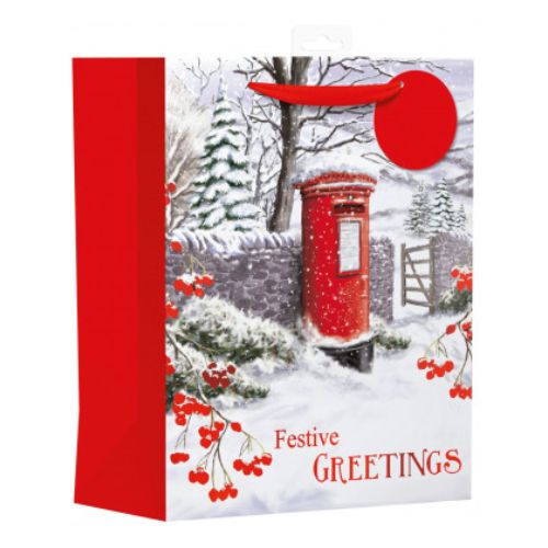 Christmas Post Box Gift Bag Large - FabFinds
