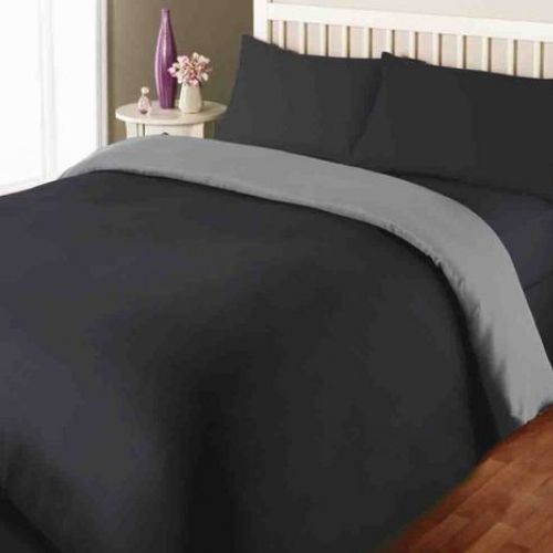 Shop Online Stylish Coloroll Reversible Duvet Grey Black Set Double ...