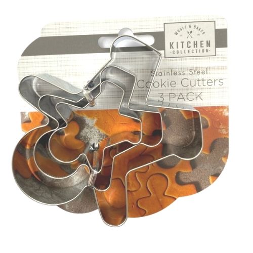 Woolf & Baker Stainless Steel Cookie Cutters 3 Pack - FabFinds