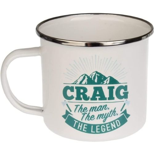 Enamel Personalised Coffee Mug Craig | Mugs | FabFinds