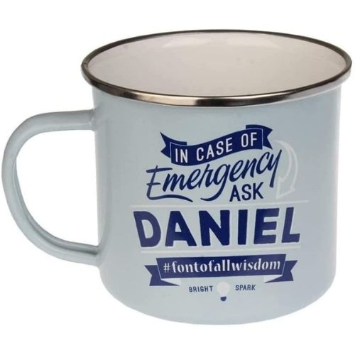 Enamel Personalised Coffee Mug Daniel | Mugs | FabFinds