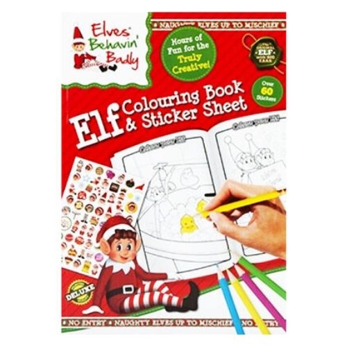Buy Elves Behavin' Badly Elf Colouring Book & Sticker Sheet - FabFinds