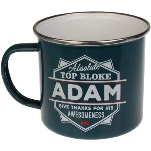 Enamel Personalised Coffee Mug Adam | Mugs | FabFinds