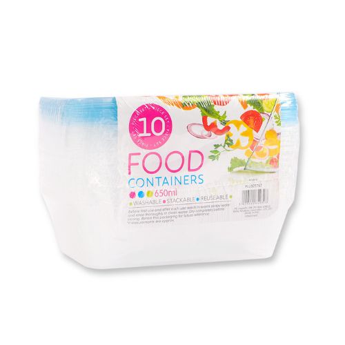 Disposable Food Containers 10 Piece Set 650ml | FabFinds