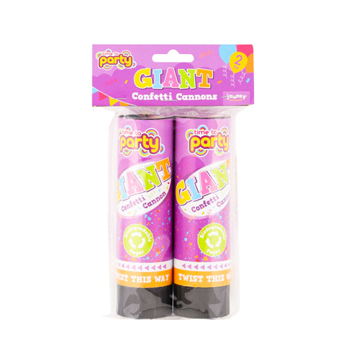 Time To Party Giant Confetti Cannons 2 Pack - FabFinds