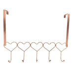 Over Door Heart Shaped Hanger Hooks in Rose Gold — FabFinds