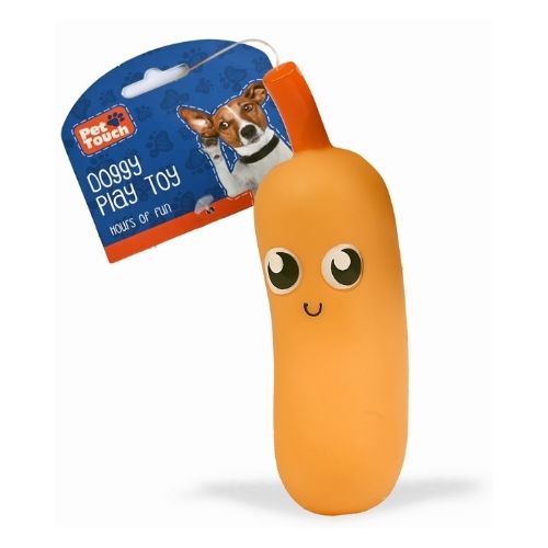 Buy Pet Touch Hot Dog Play Toy With Squeaker - FabFinds