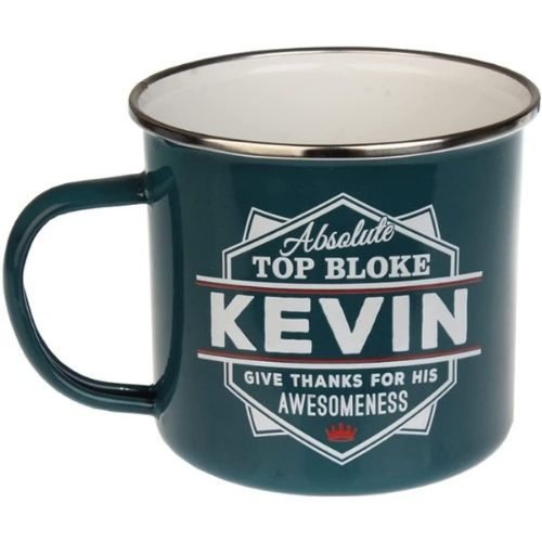 Enamel Personalised Coffee Mug Kevin | Mugs | FabFinds