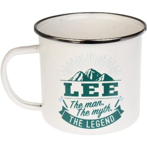 Enamel Personalised Coffee Mug Lee | Mugs | FabFinds