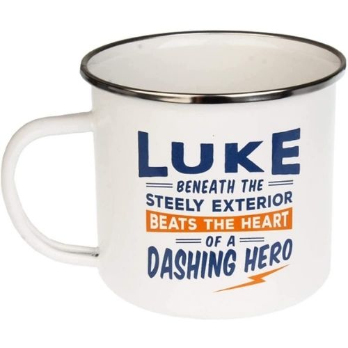 Enamel Personalised Coffee Mug Luke | Mugs | FabFinds