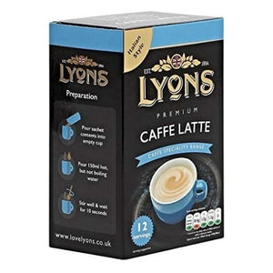 Lyons Premium Instant Caffe Latte Coffee x 12 Sachets 15g - FabFinds