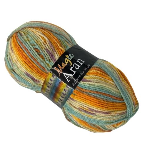 Magic Aran Knitting Yarn Green 250g — FabFinds