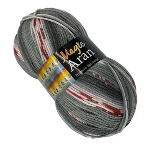 Magic Aran Knitting Yarn Grey 250g | FabFinds