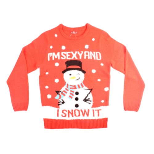 Men's Red Snowman Jumper Assorted Sizes — FabFinds