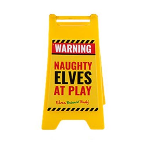 Elves Behavin Badly Elf Mini Warning Sign Assorted Messages — FabFinds