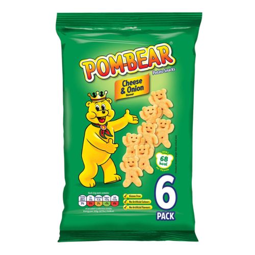 Pom-Bear Potato Snacks Cheese & Onion 6 x 13g | FabFinds