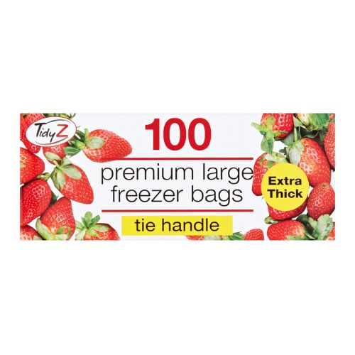 Tidy Z 100 Tie Handle Premium Freezer Bags - FabFinds