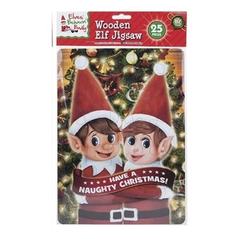 Buy Online Christmas Wooden Elf Jigsaw - FabFinds